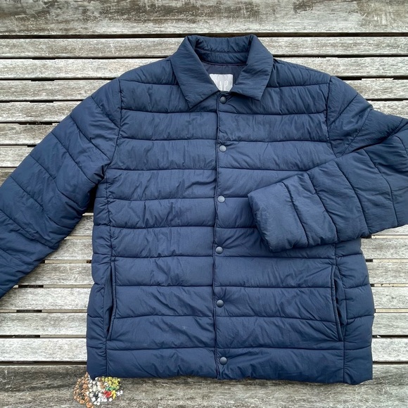 GAP | Jackets & Coats | S Gap Navy Blue Puffer Jacket | Poshmark